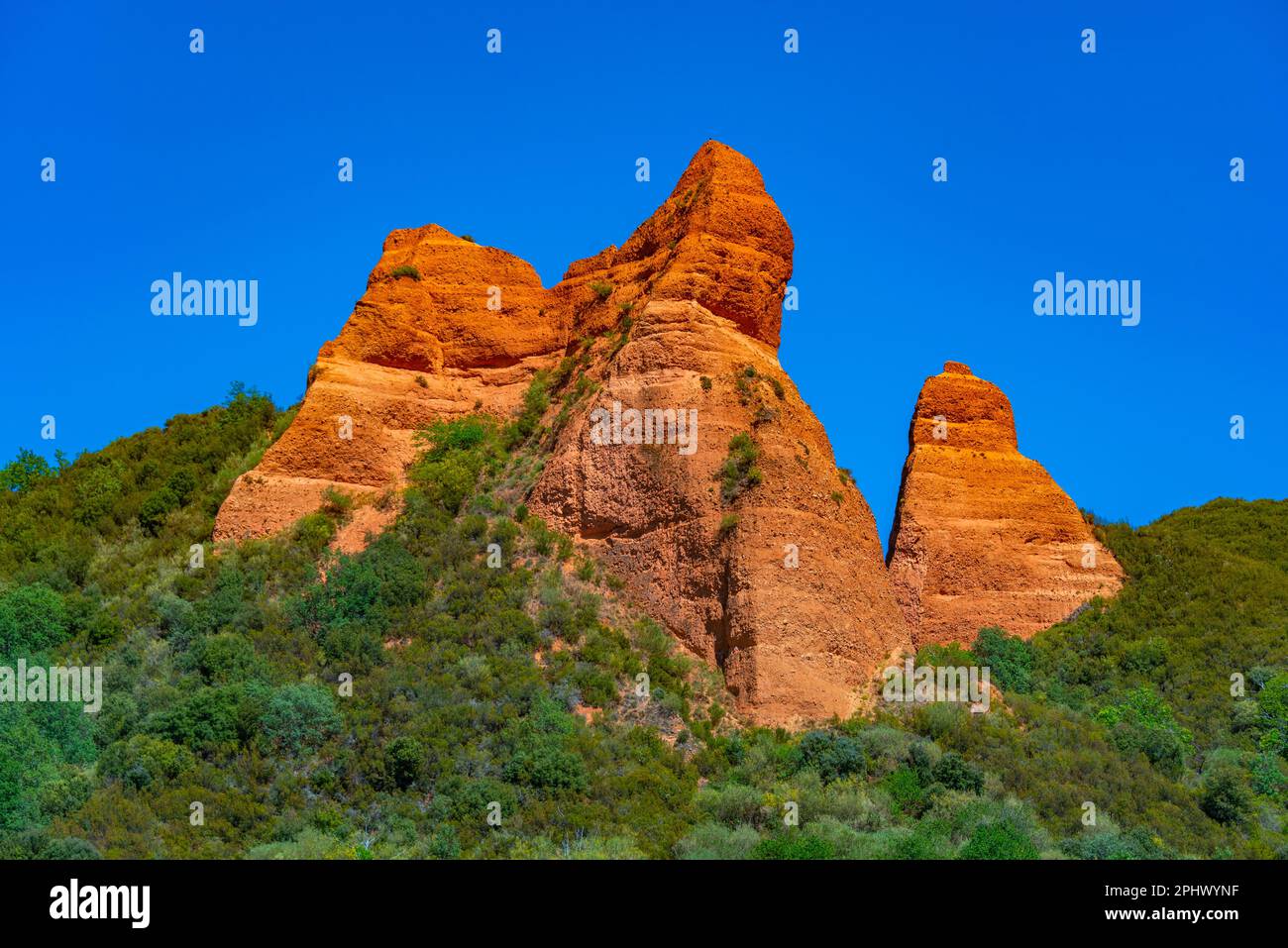 Las Medulas - ancient gold mining site near Ponferrada in Spain Stock ...