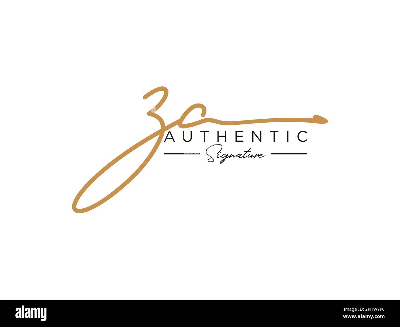 Letter ZA Signature Logo Template Vector Stock Vector Image & Art - Alamy