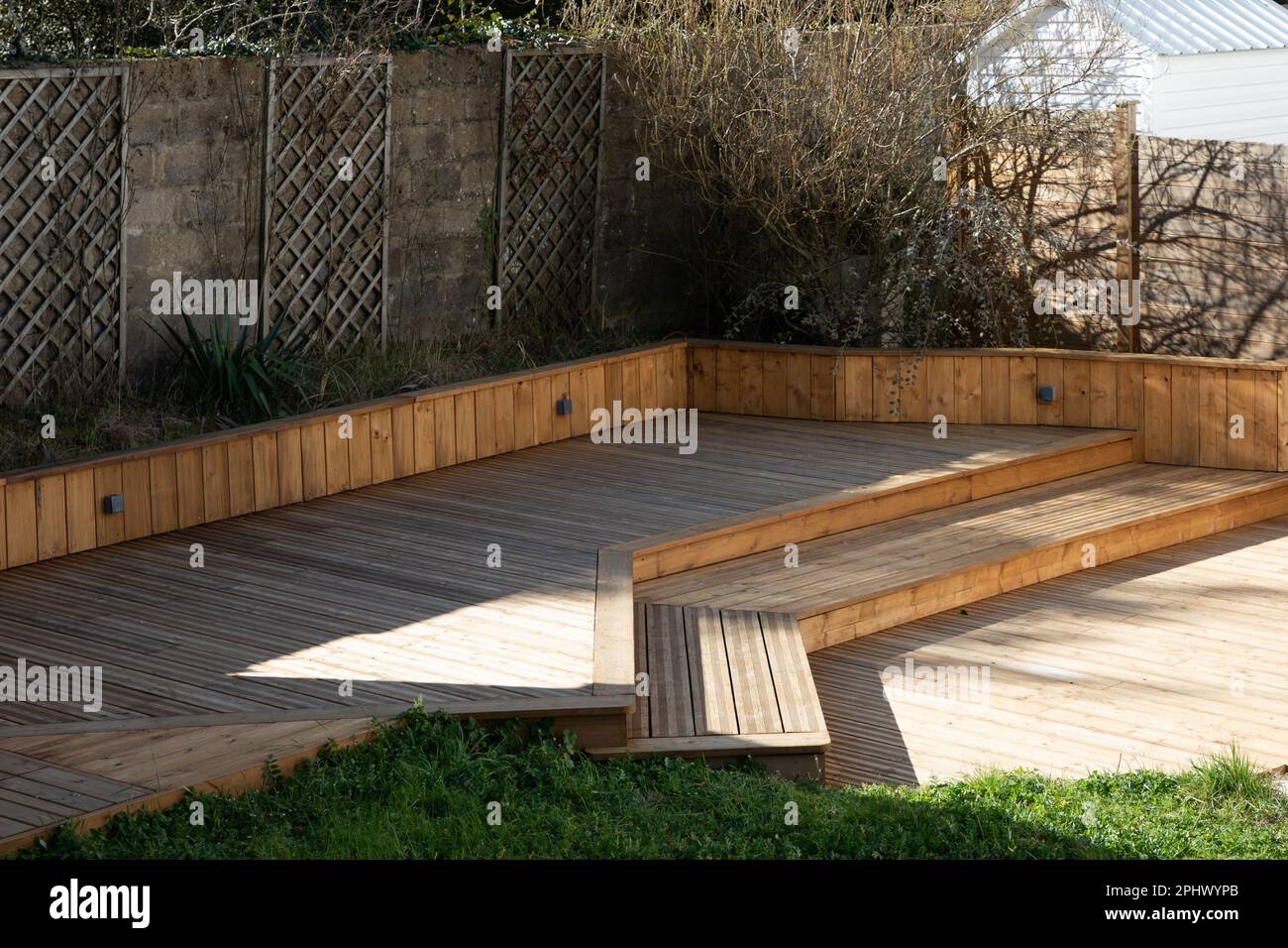 wood deck modern house design with wooden patio hardwood decking ...