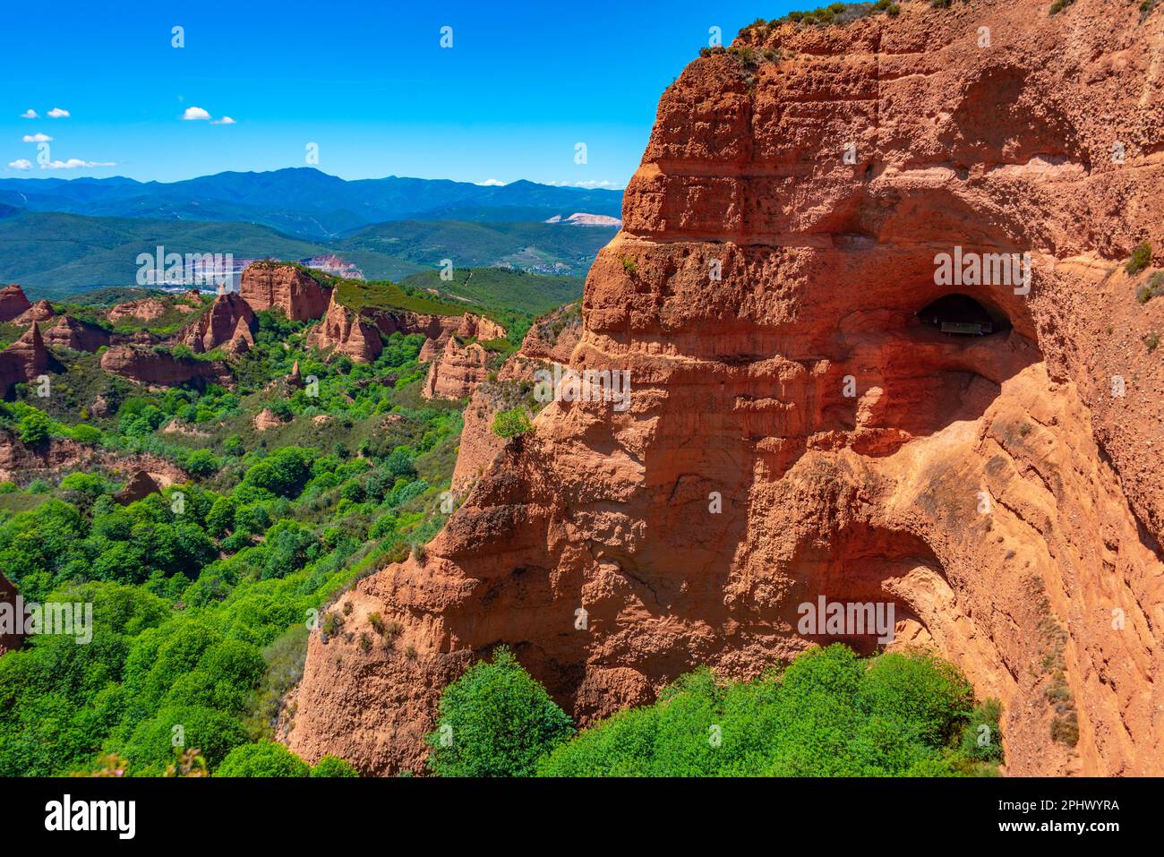 Las Medulas - ancient gold mining site near Ponferrada in Spain Stock ...