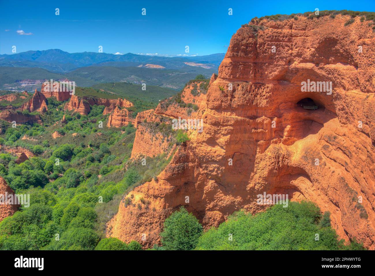 Las Medulas - ancient gold mining site near Ponferrada in Spain Stock ...