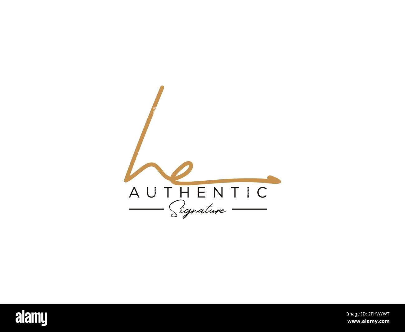 Letter HE Signature Logo Template Vector Stock Vector Image & Art - Alamy