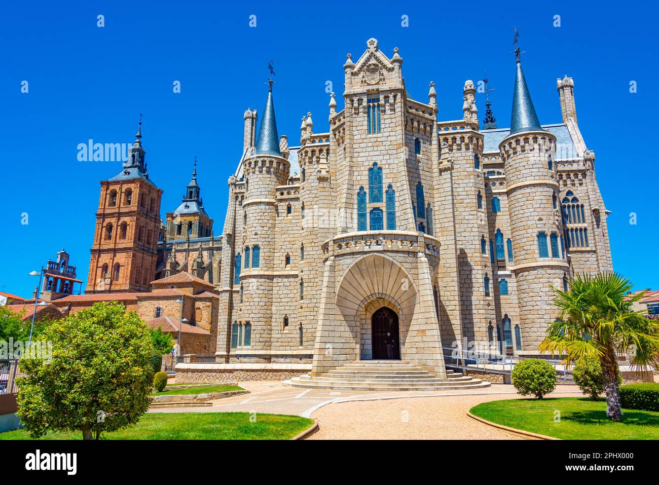Palace of Gaudi in Spanish town Astorga Stock Photo - Alamy