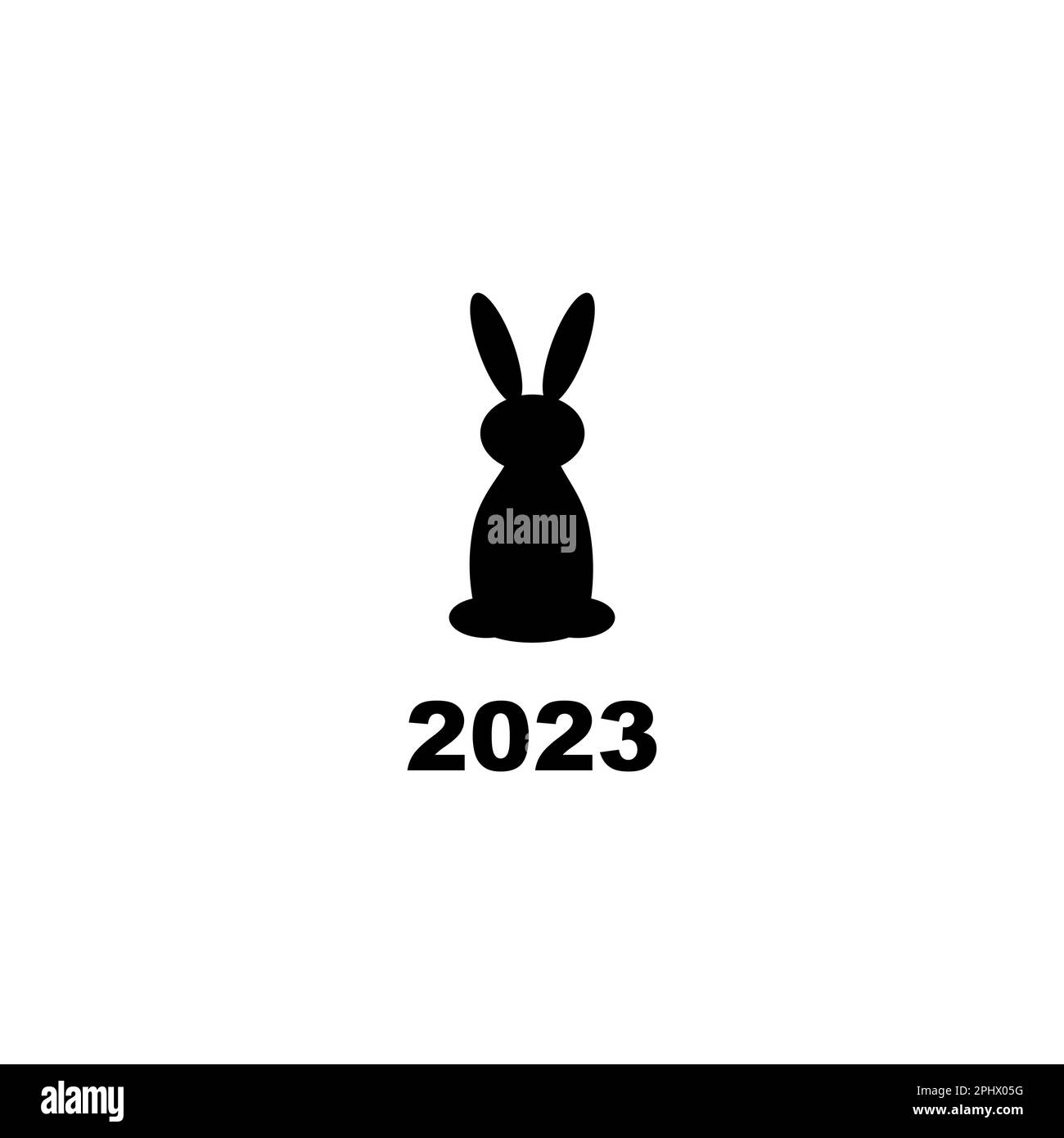 Chinese characters mean Rabbit. Design element for greetings card ...