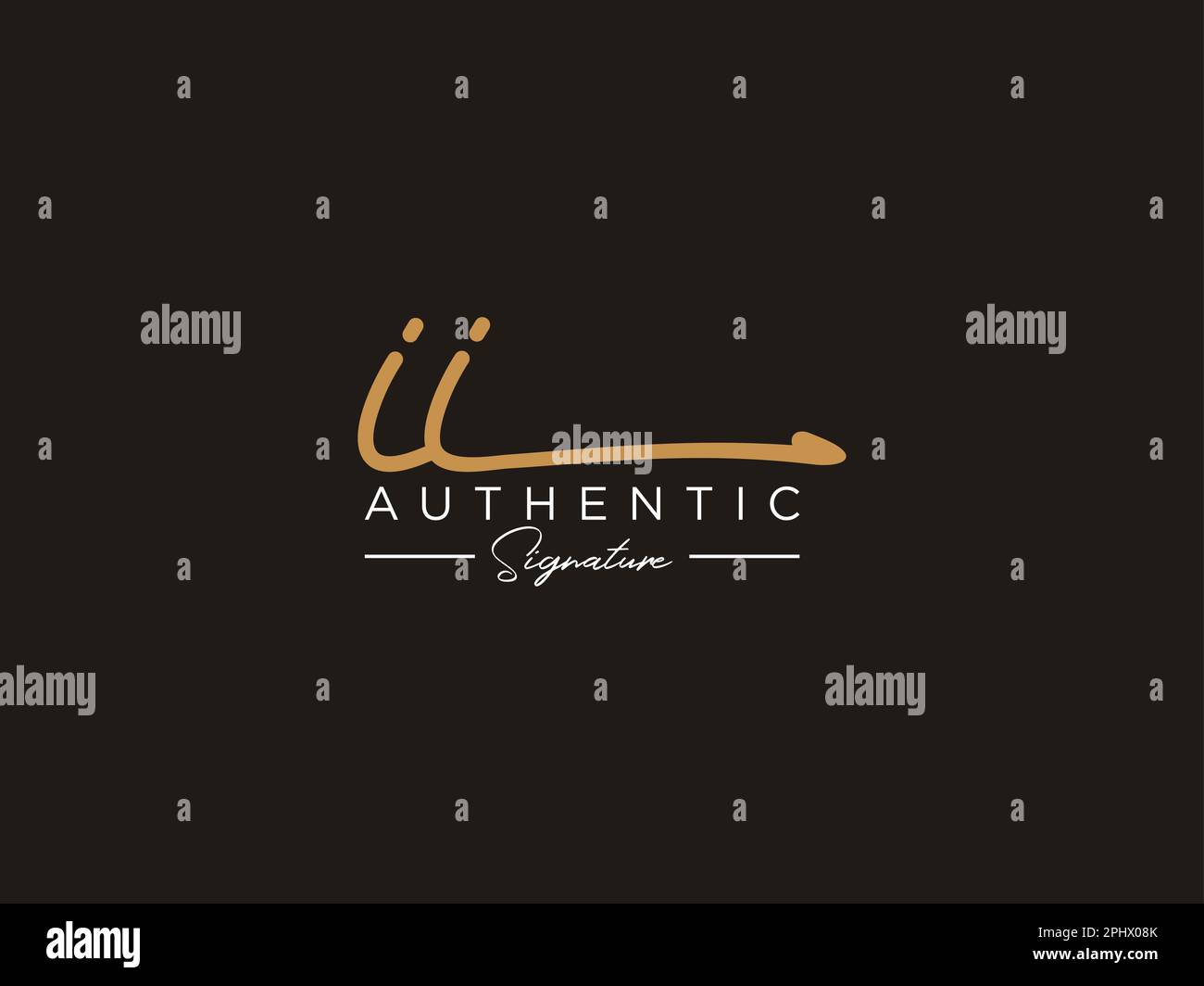 Letter II Signature Logo Template Vector Stock Vector Image & Art - Alamy