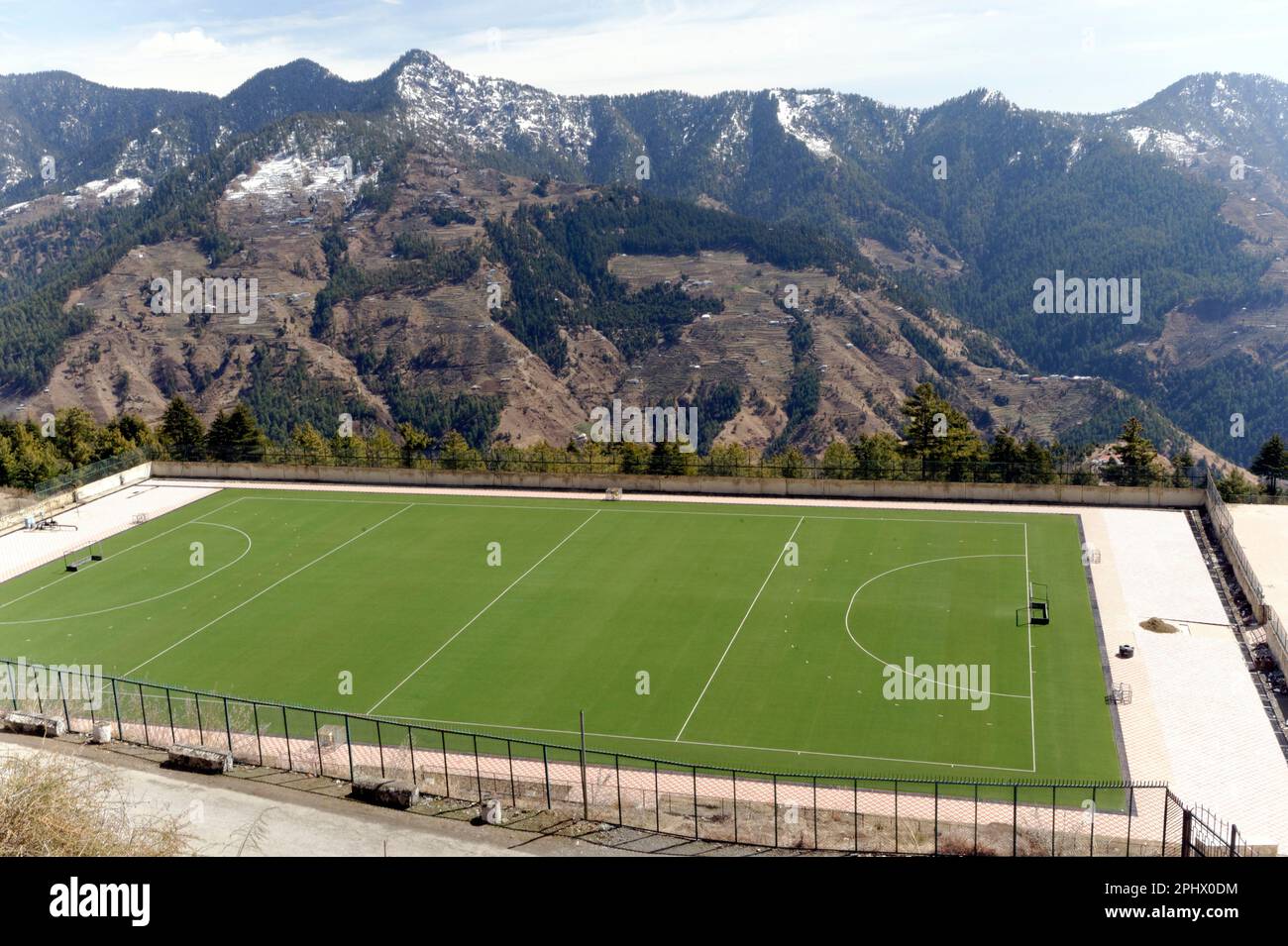 Rajiv gandhi artificial hocky ground at high altitude in state Himachal ...