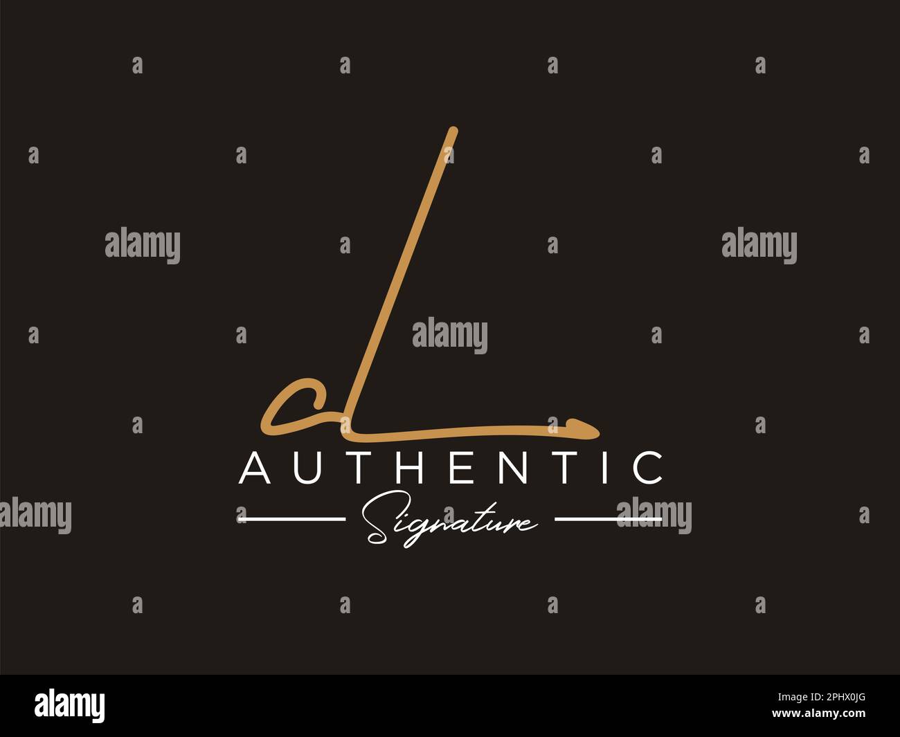 Letter AL Signature Logo Template Vector Stock Vector Image & Art - Alamy