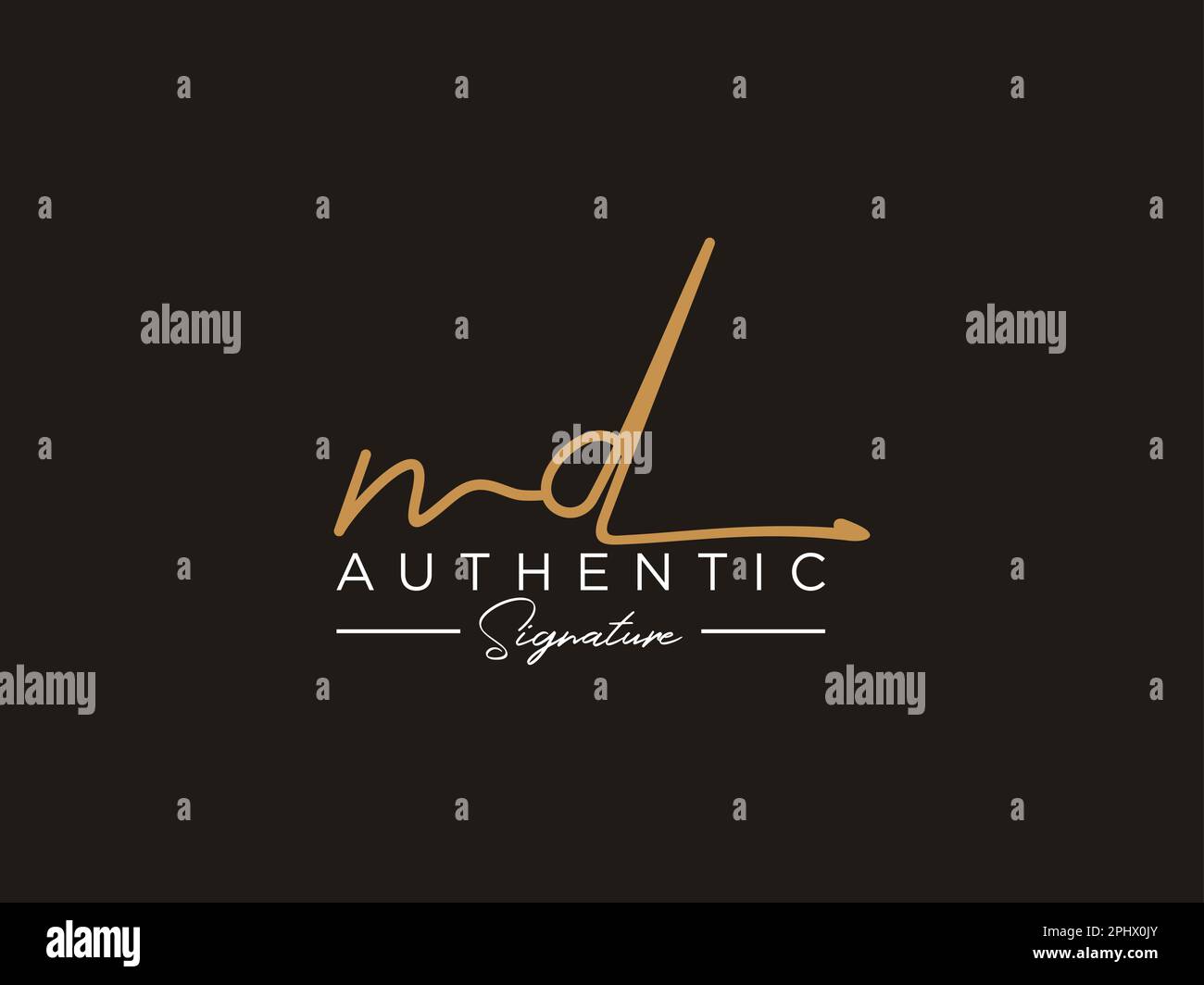 Letter MD Signature Logo Template Vector Stock Vector Image & Art - Alamy
