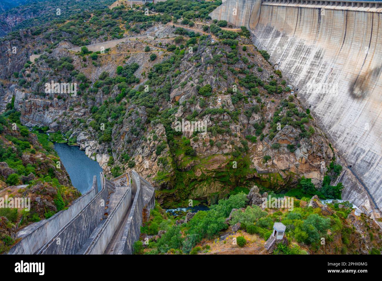 View of Almendra dam in Spain Stock Photo - Alamy