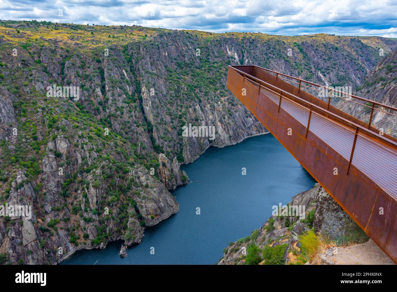 Lookout platform at Mirador del Fraile viewpoint in Spain Stock Photo ...
