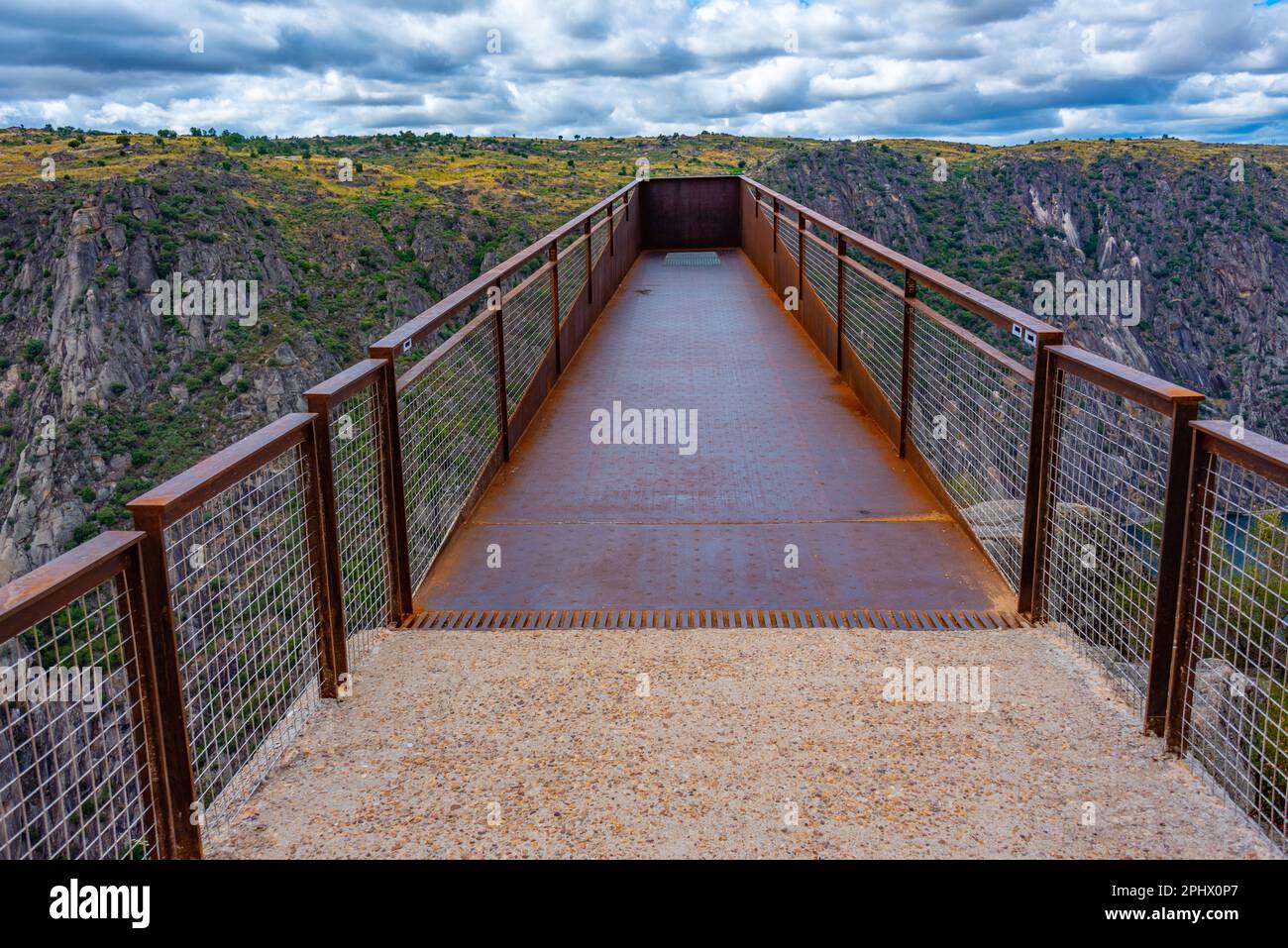 Lookout platform at Mirador del Fraile viewpoint in Spain Stock Photo ...