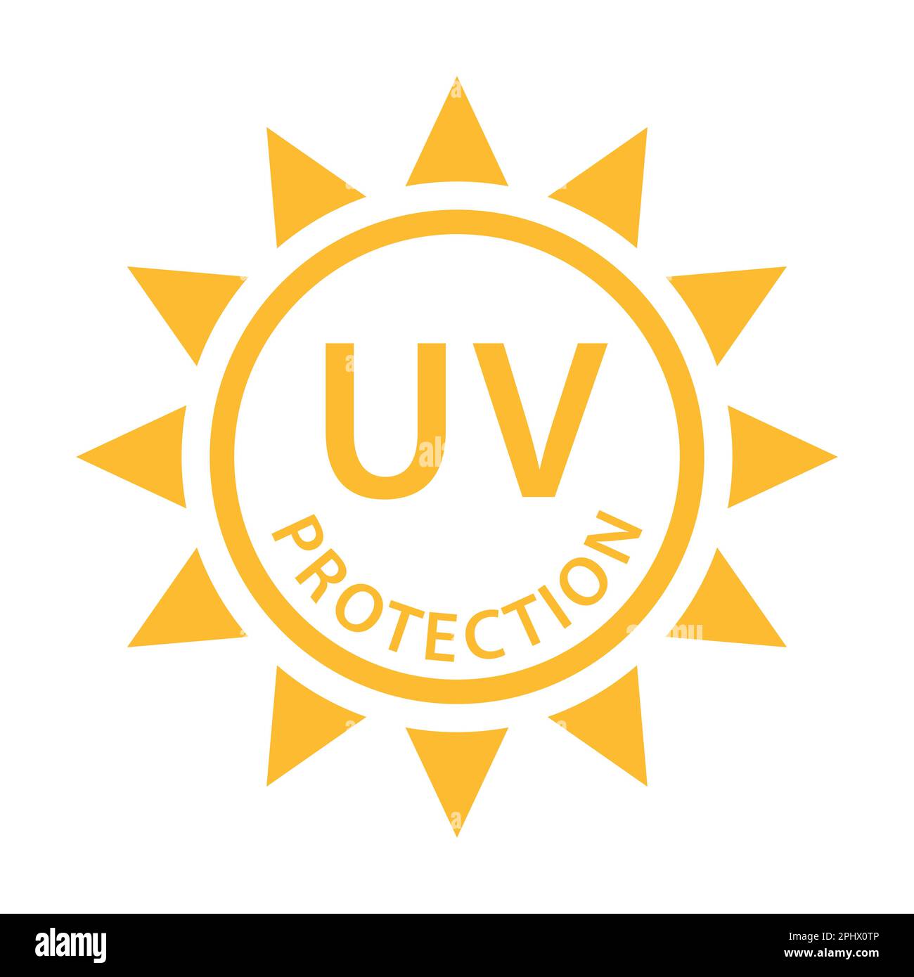 UV radiation protection icon vector solar ultraviolet light symbol for graphic design, logo ...