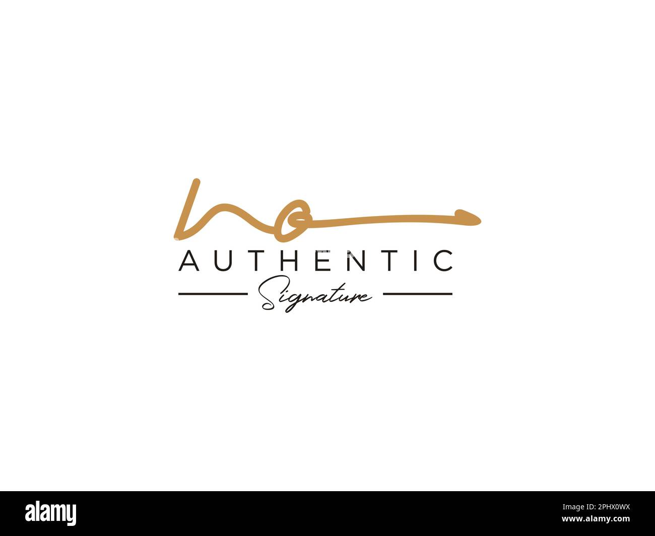 Letter NO Signature Logo Template Vector Stock Vector Image & Art - Alamy
