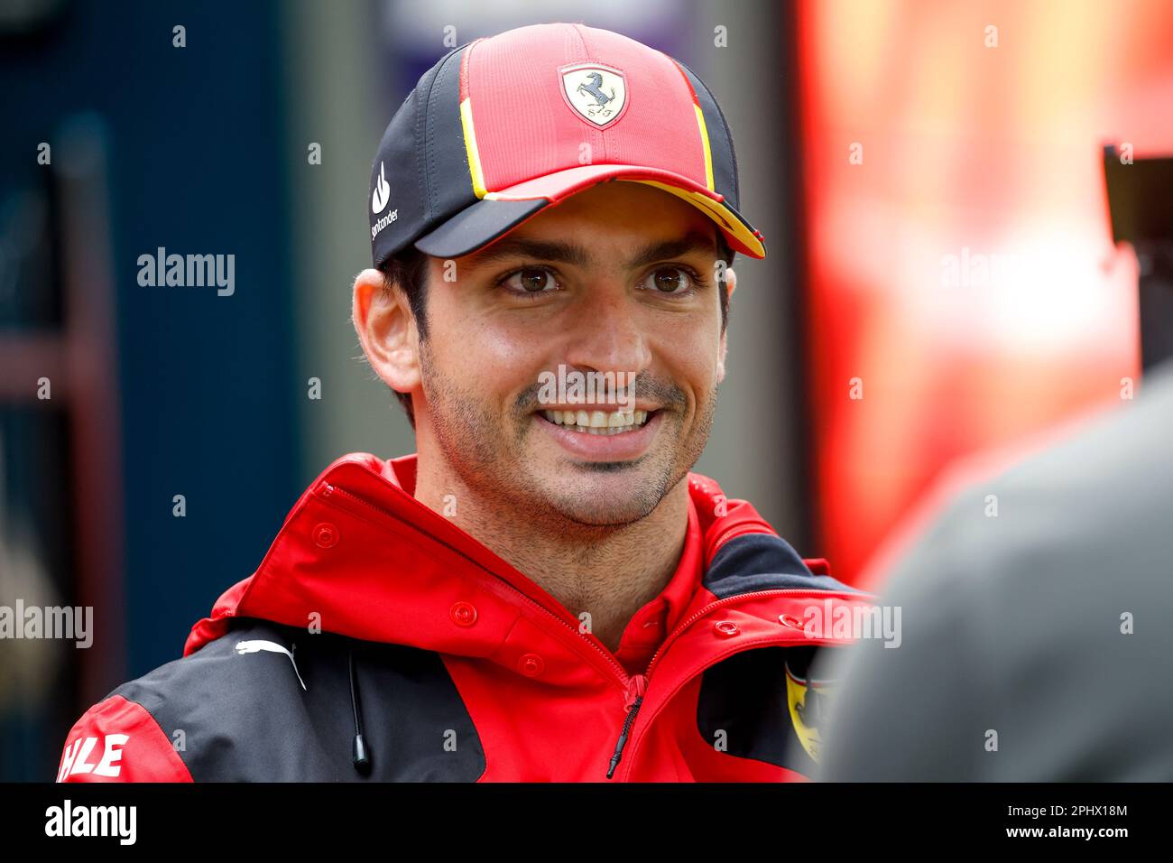 Melbourne, Australie. 30th Mar, 2023. SAINZ Carlos (spa), Scuderia Ferrari SF-23, portrait ...