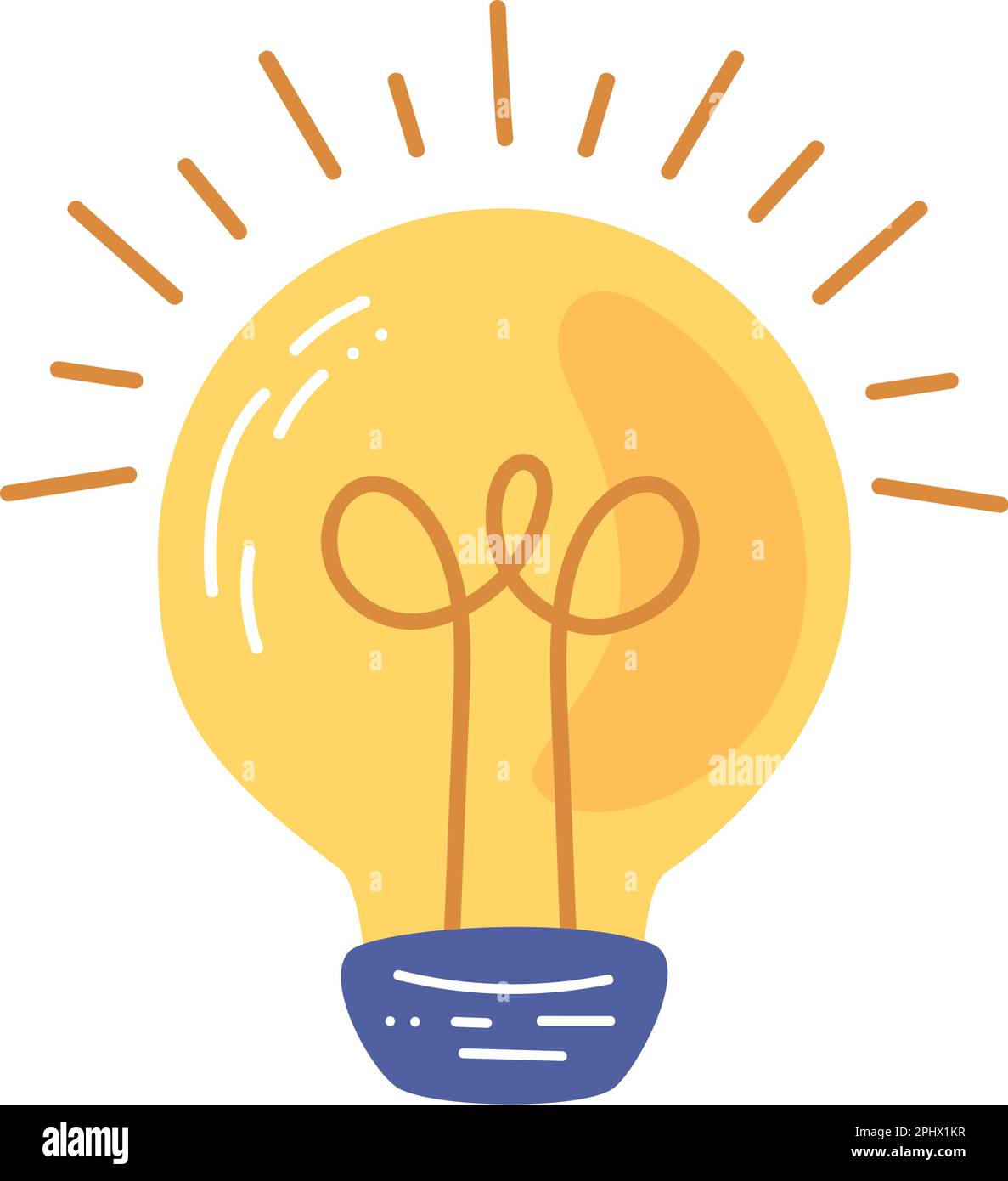 light bulb with halogen light filament glow over white Stock Vector ...