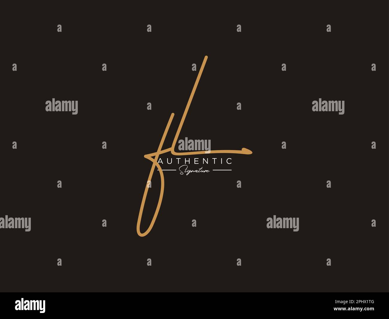 Letter FL Signature Logo Template Vector Stock Vector Image & Art - Alamy