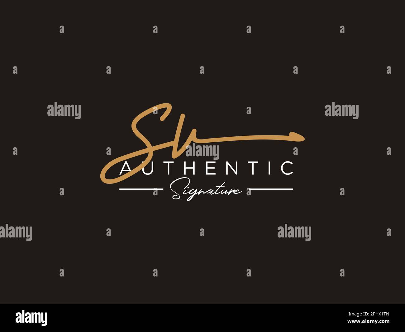 Letter SV Signature Logo Template Vector Stock Vector Image & Art - Alamy