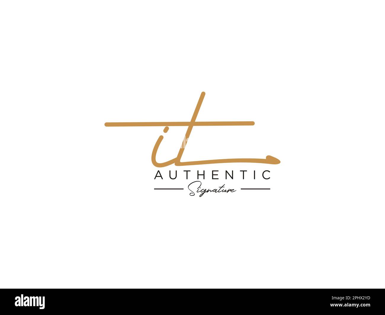 Letter IT Signature Logo Template Vector Stock Vector Image & Art - Alamy