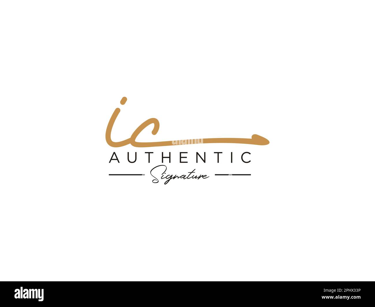 Letter IC Signature Logo Template Vector Stock Vector Image & Art - Alamy