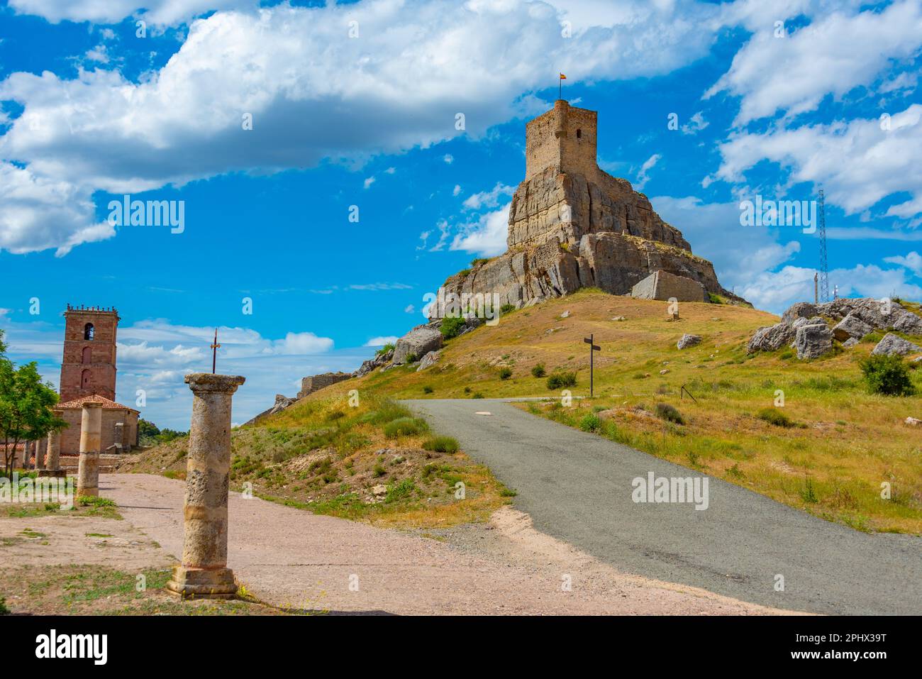 View of the Castillo de Atienza in Spain Stock Photo - Alamy
