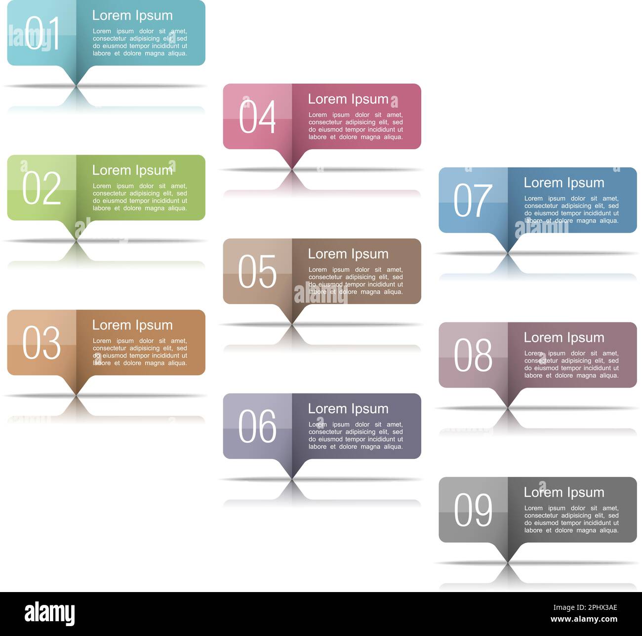 Set of design elements with numbers, vector eps10 illustration Stock ...