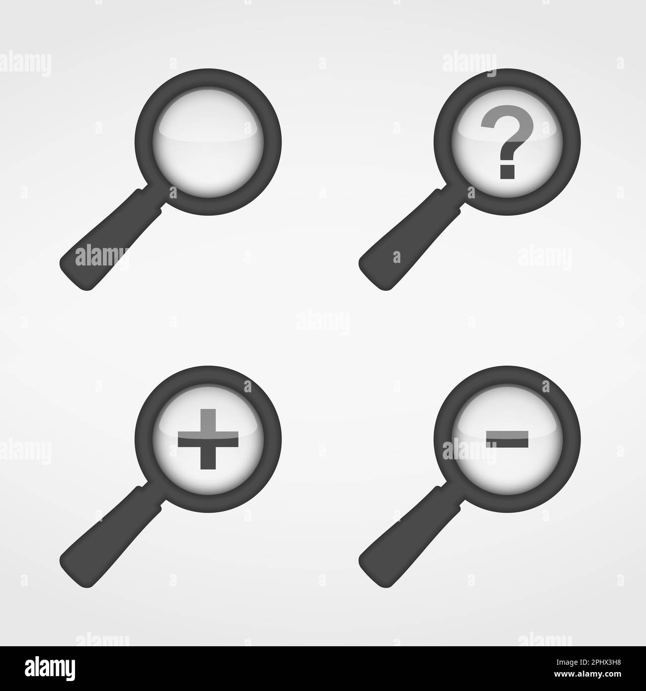 Magnifying glass icons, vector eps10 illustration Stock Vector Image ...