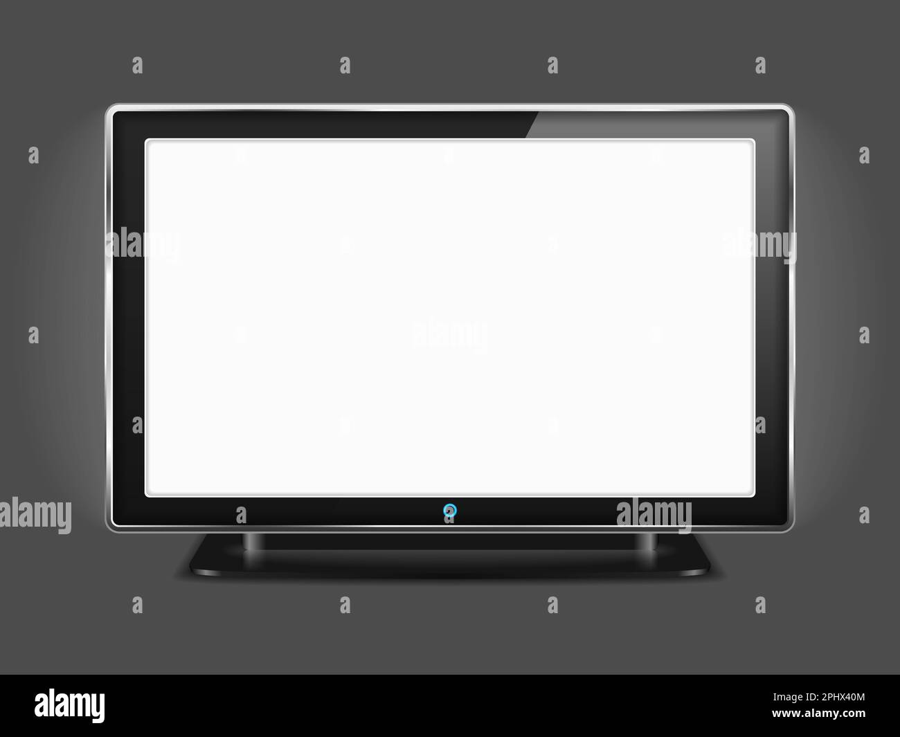 LCD TV with blank white screen, vector eps10 illustration Stock Vector ...