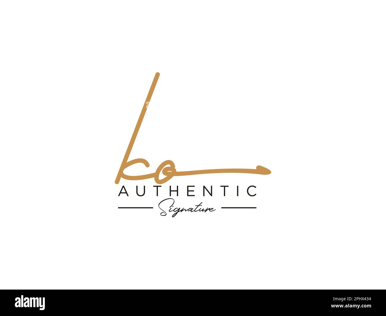 Letter KO Signature Logo Template Vector Stock Vector Image & Art - Alamy