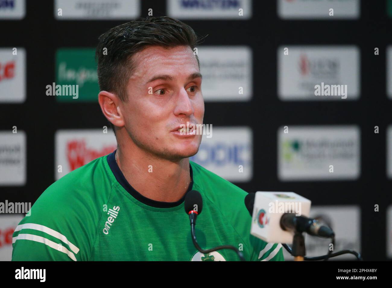 Ireland Test Team player Peter Joseph Moor (PJ Moor) attends press ...