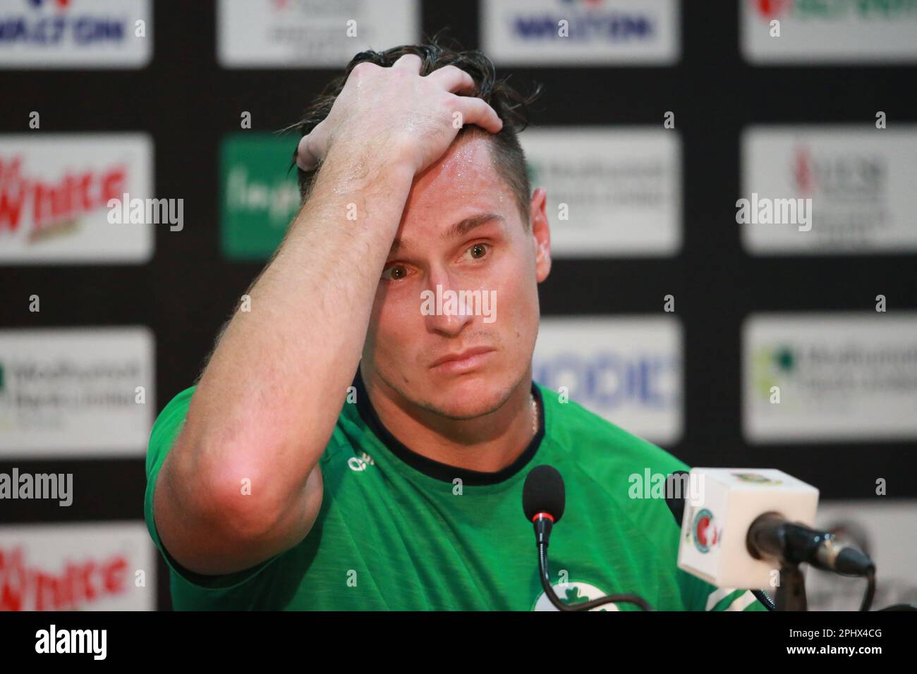 Ireland Test Team player Peter Joseph Moor (PJ Moor) attends press ...