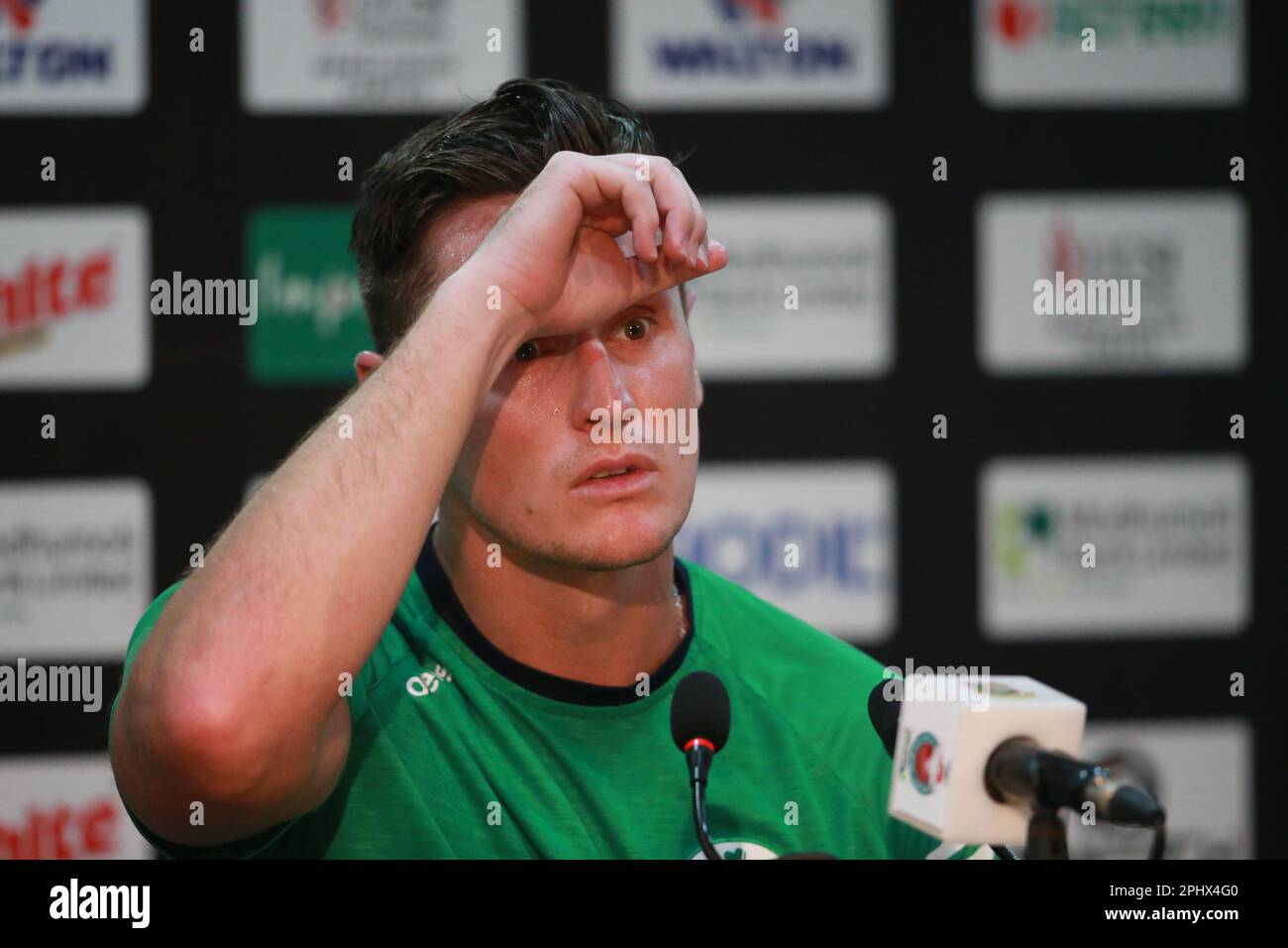 Ireland Test Team player Peter Joseph Moor (PJ Moor) attends press ...