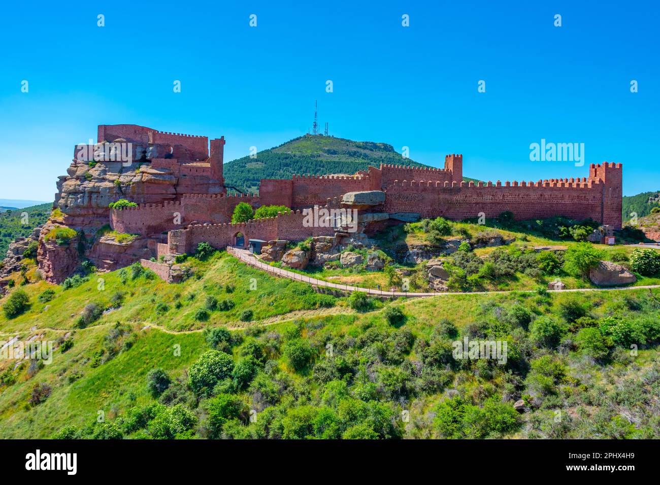 Castillo de Peracense in Spain during sunny day Stock Photo - Alamy