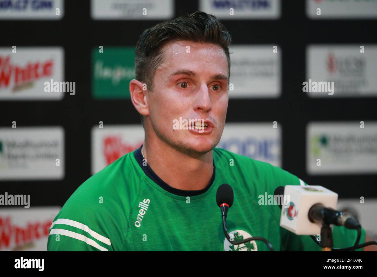 Ireland Test Team player Peter Joseph Moor (PJ Moor) attends press ...