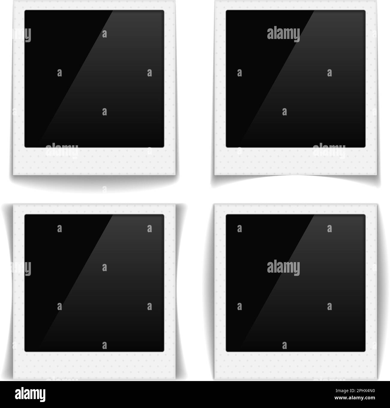 Photo frames with texture of dots, vector eps10 illustration Stock ...