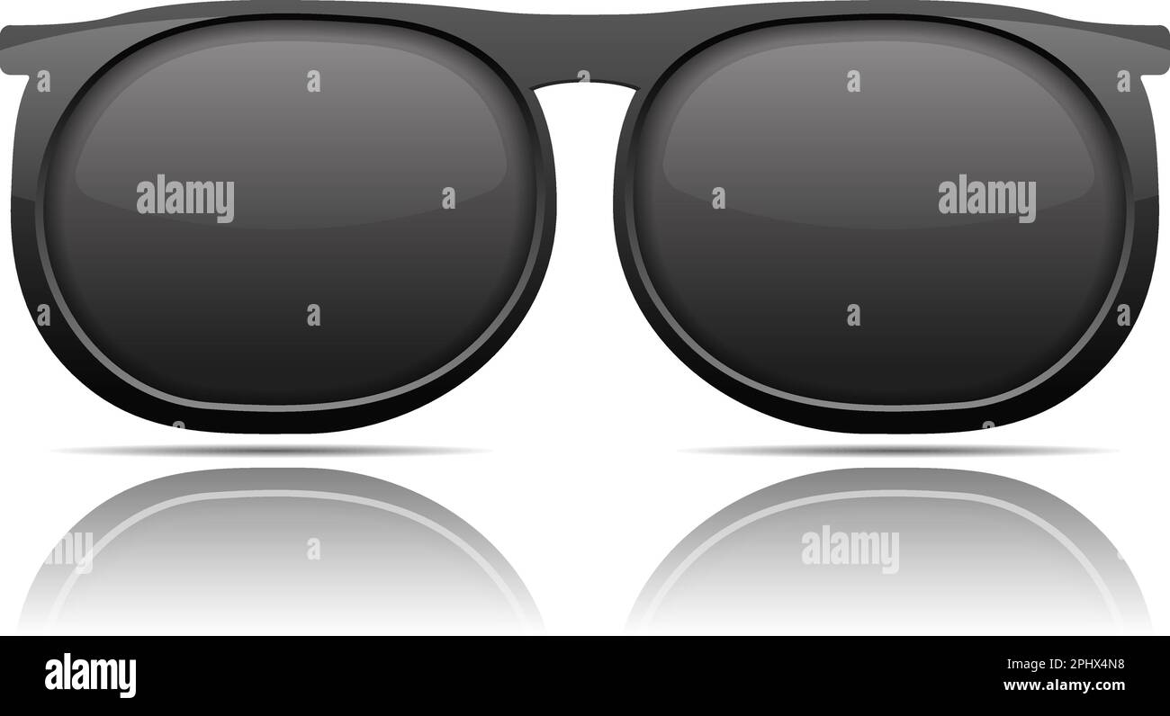 Sunglasses with reflection on white background, vector eps10 ...