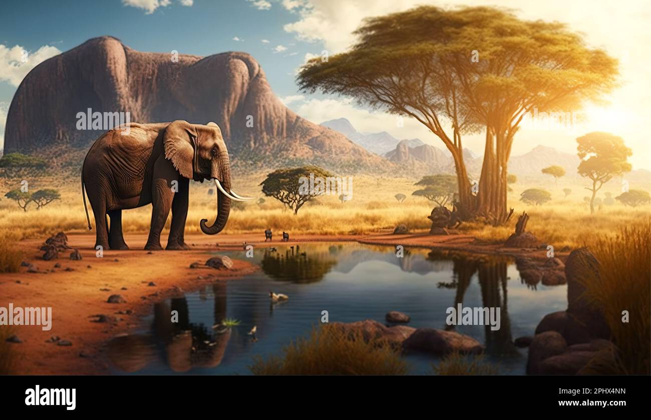 African animal cgi hi-res stock photography and images - Alamy