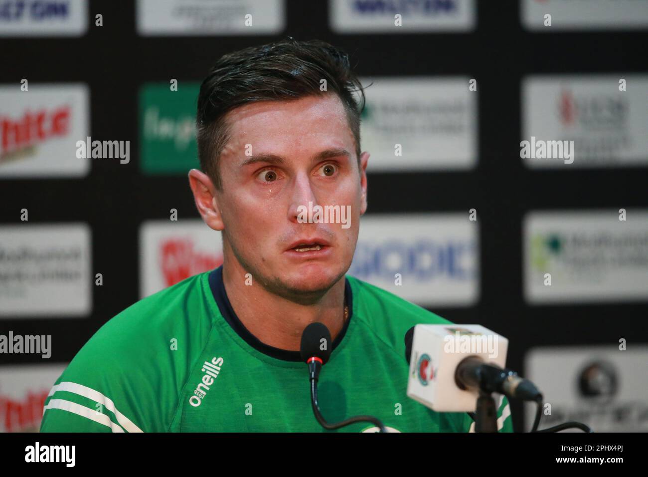 Ireland Test Team player Peter Joseph Moor (PJ Moor) attends press ...