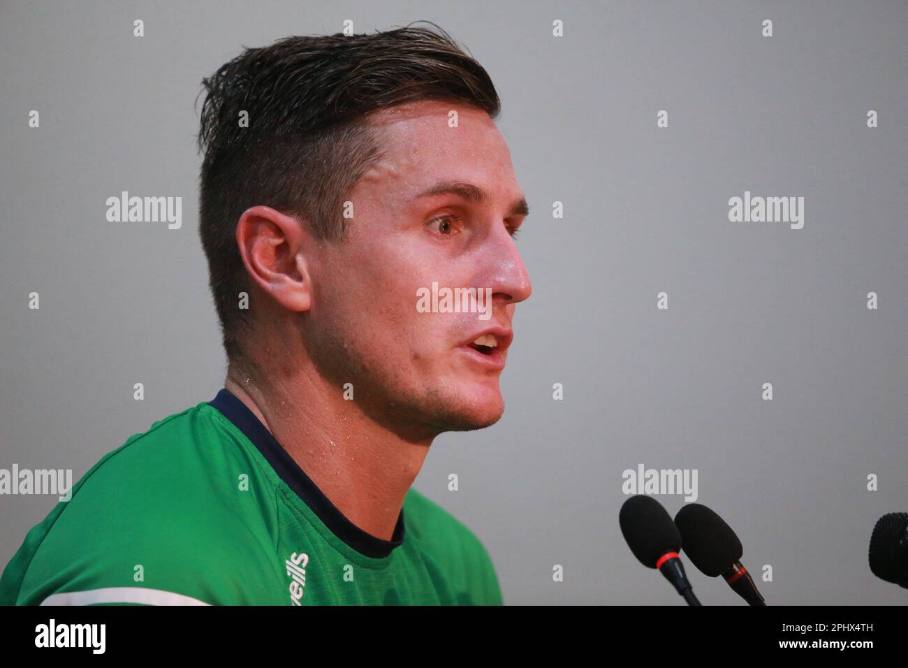Ireland Test Team player Peter Joseph Moor (PJ Moor) attends press ...