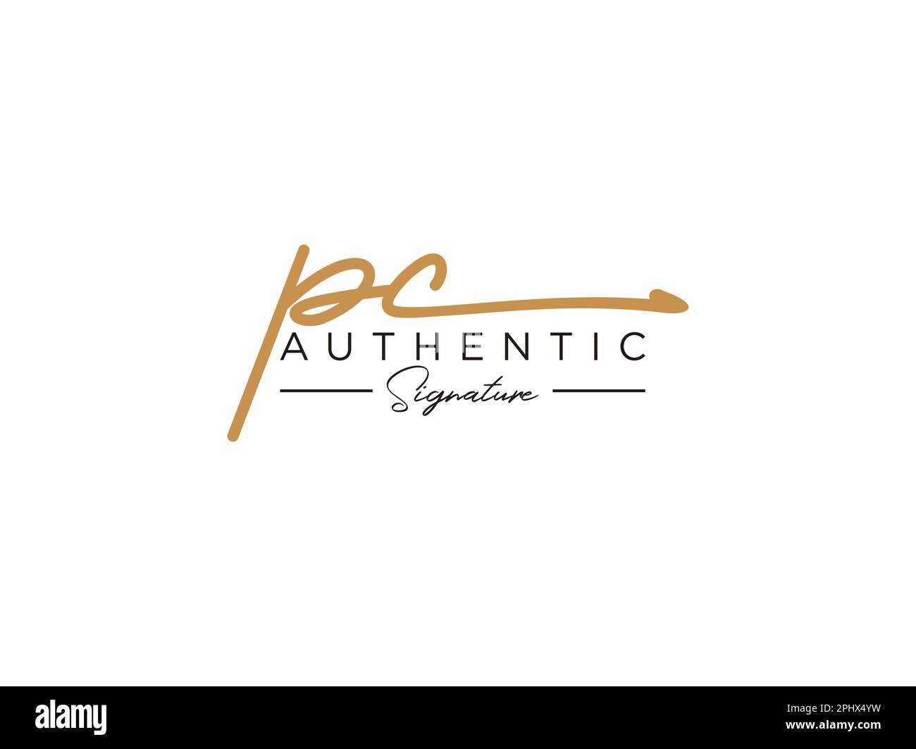 Letter PC Signature Logo Template Vector Stock Vector Image & Art - Alamy
