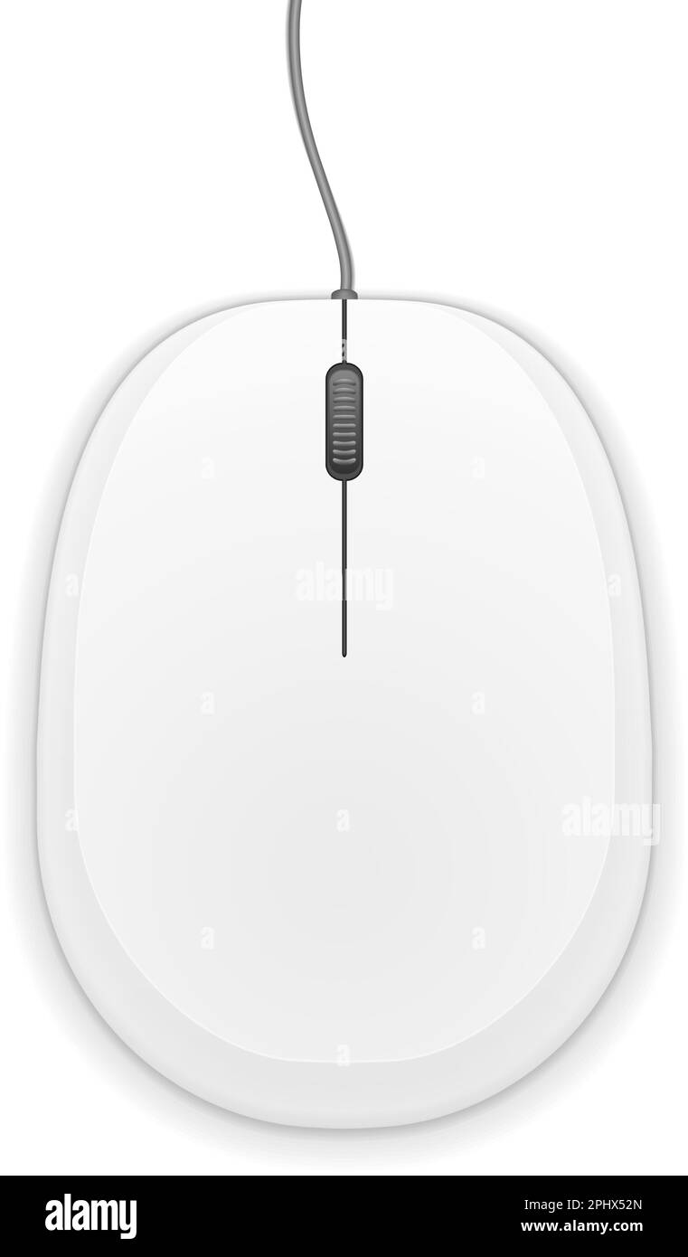White computer mouse on white background, vector eps10 illustration ...