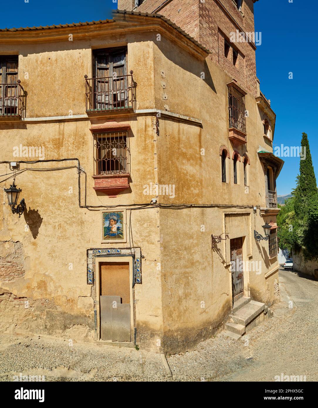 Ronda - the ancient city of Ronda, Andalusia. Abandoned public houses ...