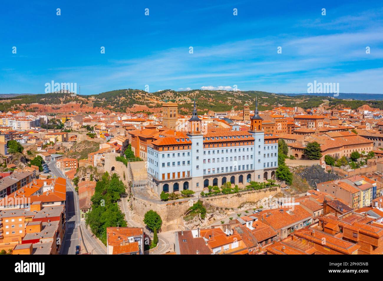 Aerial view of Spanish town Teruel Stock Photo - Alamy