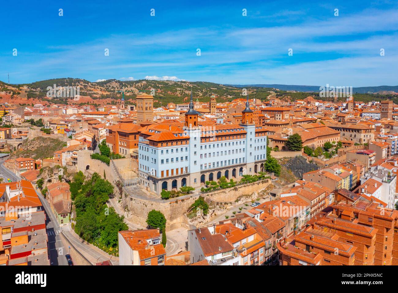 Aerial view of Spanish town Teruel Stock Photo - Alamy