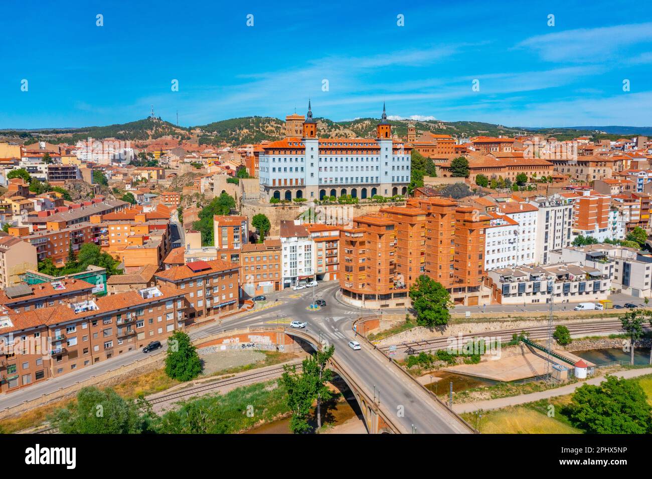 Aerial view of Spanish town Teruel Stock Photo - Alamy