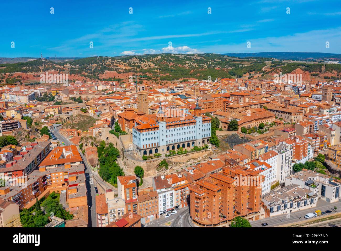 Aerial view of Spanish town Teruel Stock Photo - Alamy