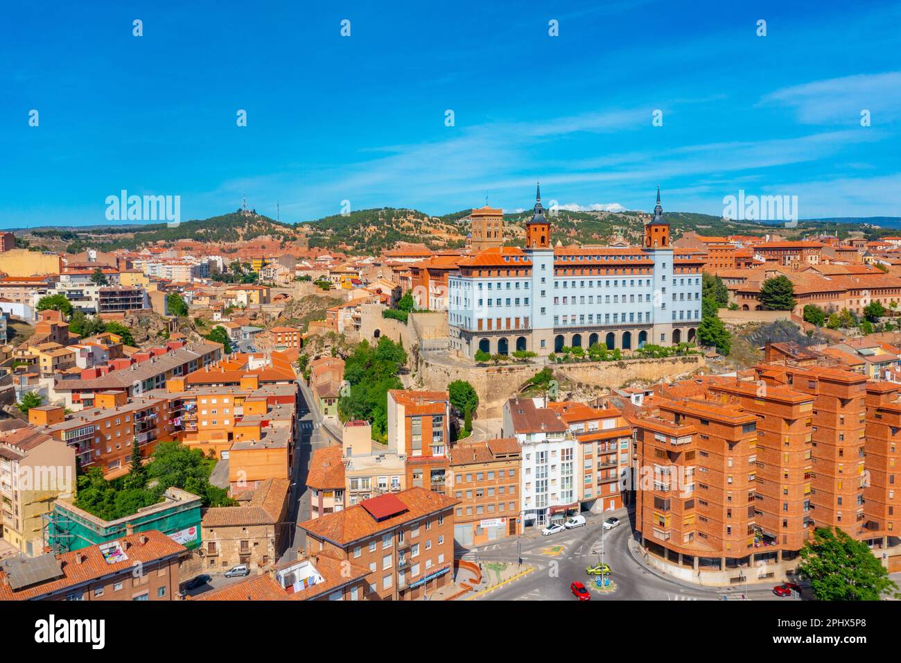 Aerial view of Spanish town Teruel Stock Photo - Alamy