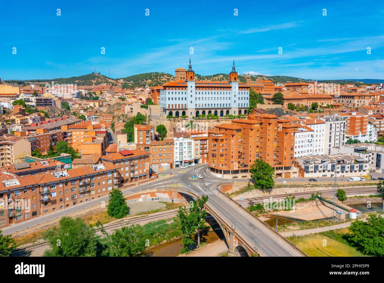 Aerial view of Spanish town Teruel Stock Photo - Alamy