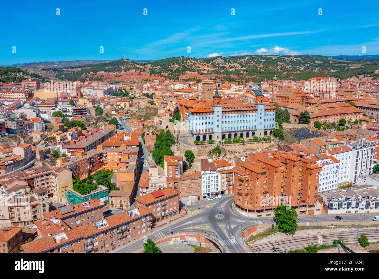 Aerial view of Spanish town Teruel Stock Photo - Alamy