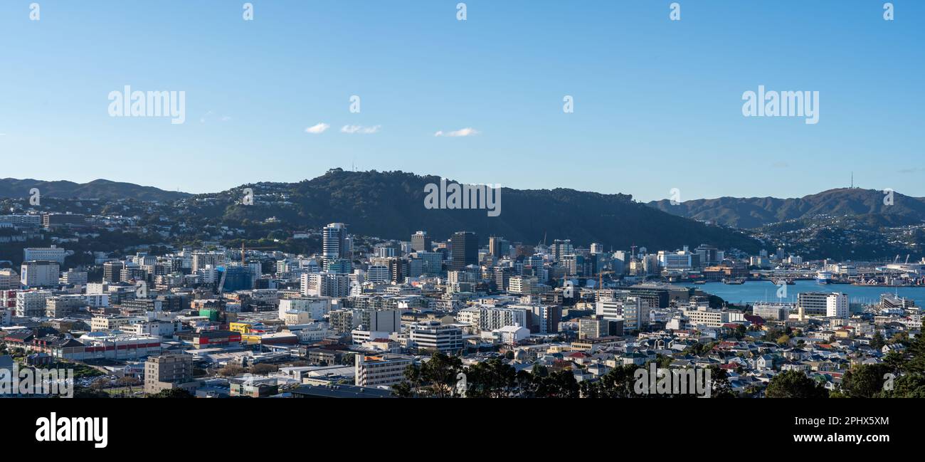 Wellington City Panorama Stock Photo - Alamy