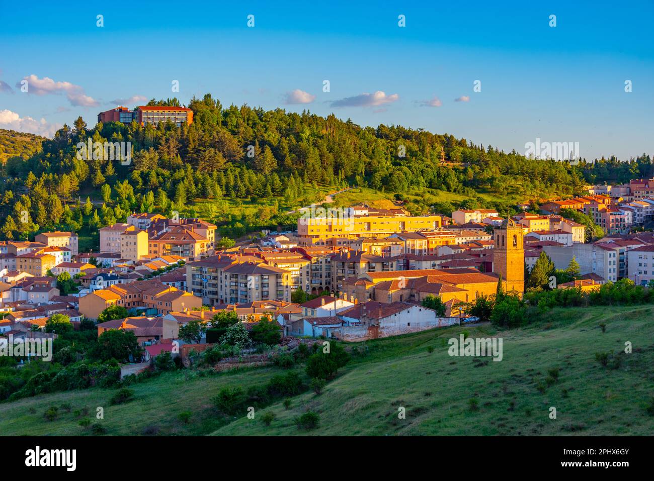 Panorama view of Spanish town Soria Stock Photo - Alamy
